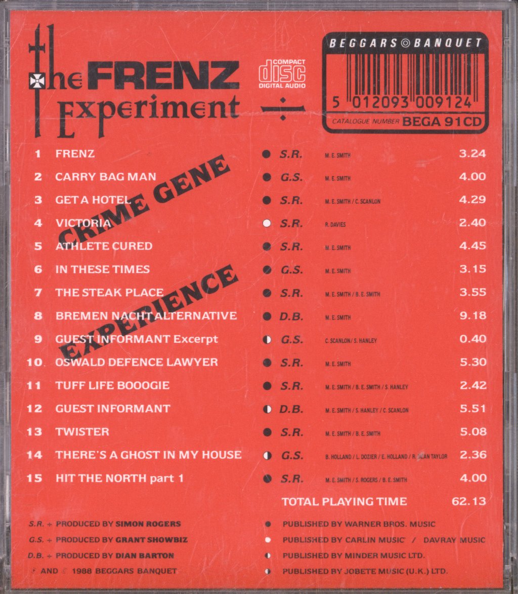 Fall - Frenz Experiment - Cd – Vinyl Tap