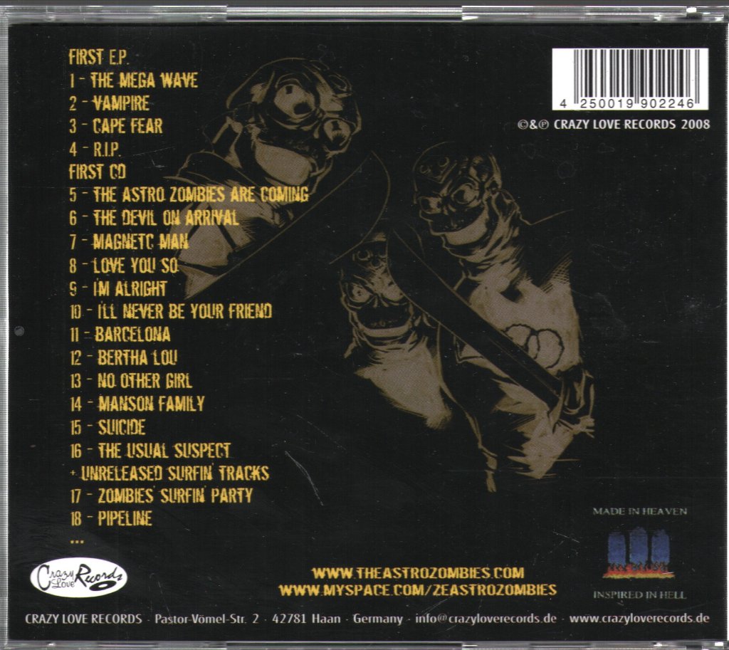 Astro Zombies - Early Years 1996-2000: First EP & First Album - Cd ...