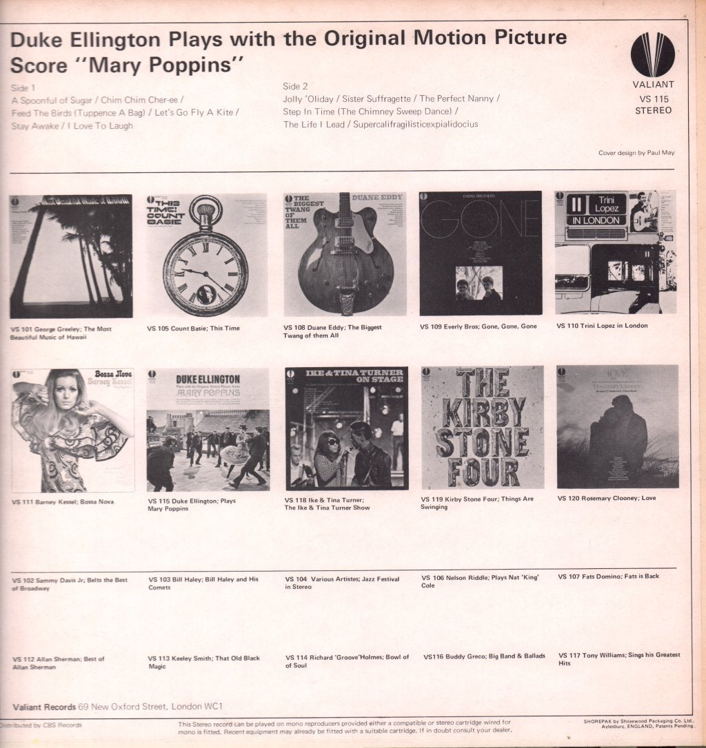 Duke Ellington - Plays With Original Motion Picture Score Mary Poppins ...