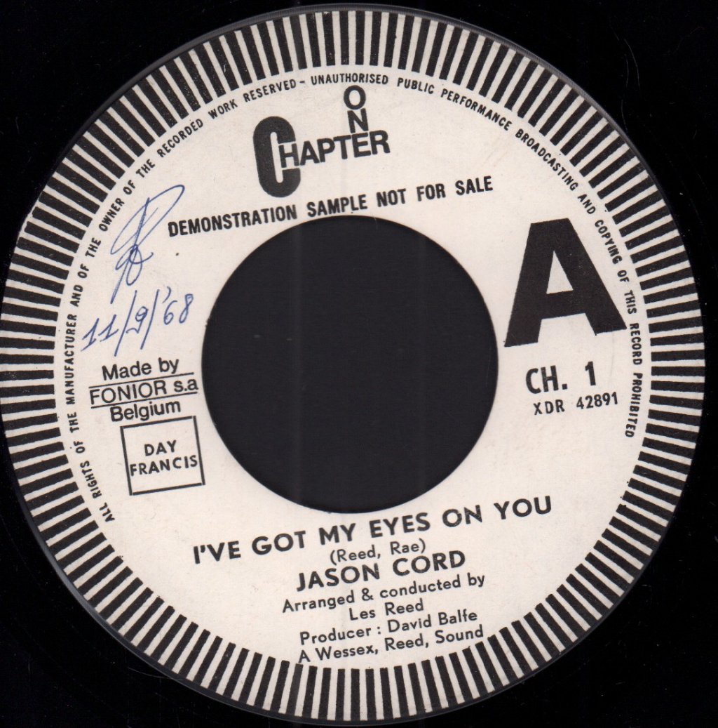 Jason Cord - I've Got My Eyes On You - 7 Inch – Vinyl Tap