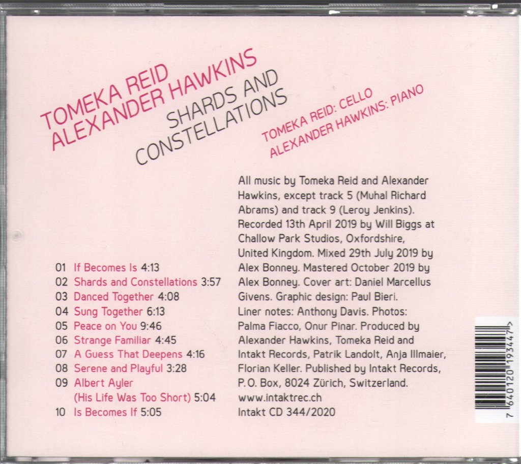 Alexander Hawkins & Tomeka Reid - Shards And Constellations - Cd ...