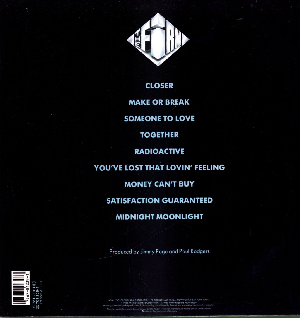 Firm (Rock Group) - Firm - Lp – Vinyl Tap