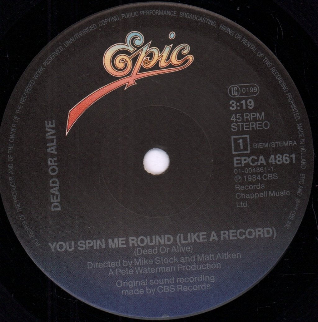 Dead Or Alive - You Spin Me Round - 7 Inch – Vinyl Tap