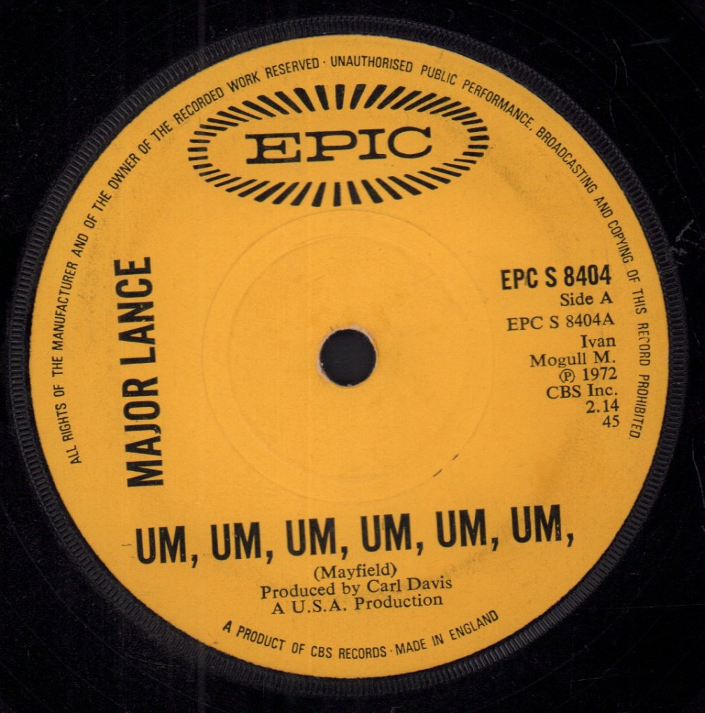 Major Lance - Um, Um, Um, Um, Um, Um - 7 Inch – Vinyl Tap