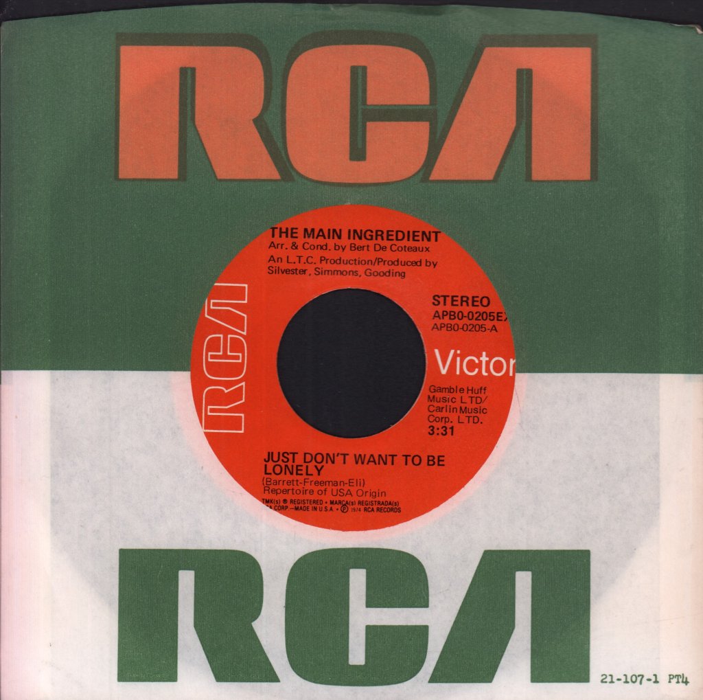 Main Ingredient - Just Dont Want To Be Lonely - 7 Inch – Vinyl Tap
