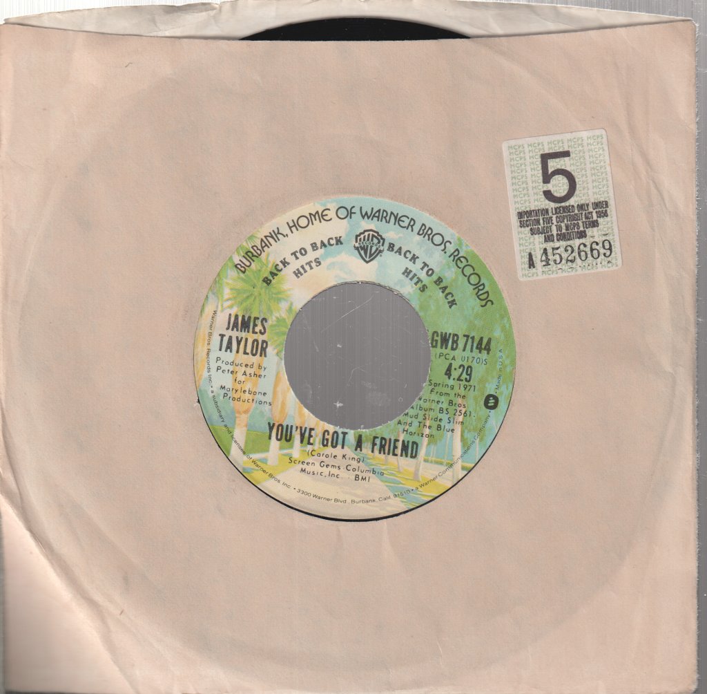 James Taylor - Steamroller / You've Got A Friend - 7 Inch – Vinyl Tap