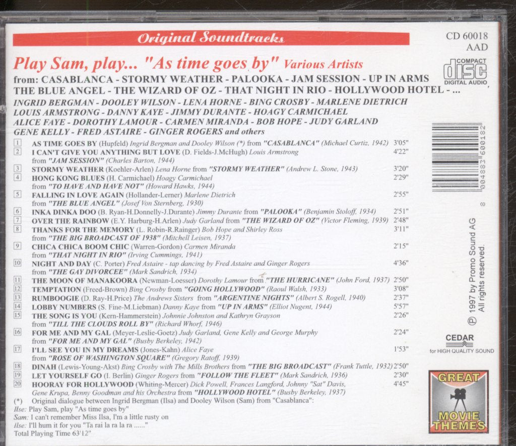 Various Artists - Play Sam, Play... "As Time Goes By" - Cd – Vinyl Tap